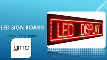led sign board presentation | free to download