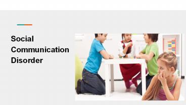 Social Communication Disorder presentation | free to download