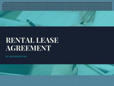 Rental Lease Agreement presentation | free to download