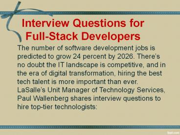 PPT – Full Stack Training in Hyderabad | Full Stack Online Training ...