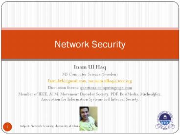 Introduction Network Security presentation | free to download