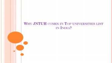 JNTUH presentation | free to download