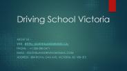 PPT – Driving School Victoria PowerPoint presentation | free to ...
