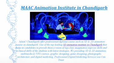 MAAC Animation institute in Chandigarh presentation | free to download