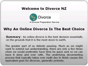 Divorce in New Zealand at divorcenz (2) presentation | free to download