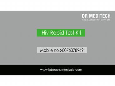 HIV Rapid Test Kit presentation | free to download