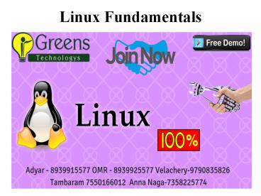 Linux Fundamentals presentation | free to download