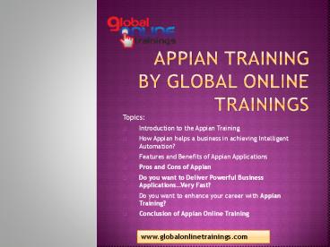 Appian Training presentation | free to download