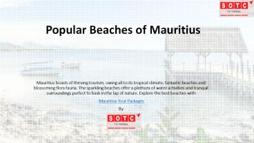 PPT – Popular Beaches of Mauritius PowerPoint presentation | free to ...