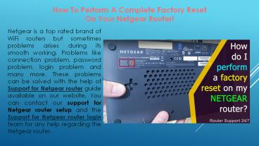 How To Perform A Complete Factory Reset On Your Netgear Router ...