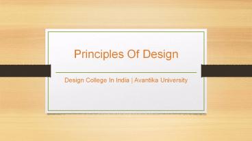 Principles of Design - Design College in India - Avantika University ...