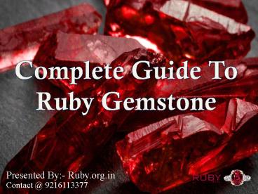 PPT – Complete Guide To Ruby Gemstone PowerPoint presentation | free to ...