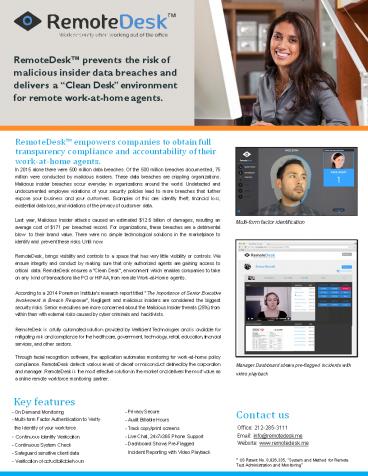 PPT – RemoteDesk: Remote Employee Monitoring Software PowerPoint presentation | free to download ...