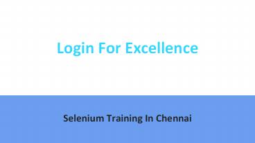 Selenium Webdriver presentation | free to download