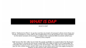 WHAT IS DAP presentation | free to download