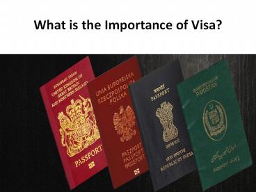 What is the Importance of Visa? presentation | free to download