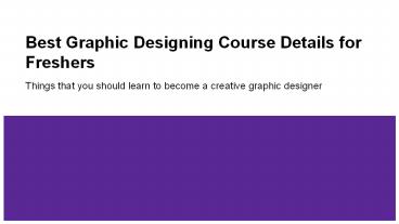 Graphics Design Course presentation | free to download