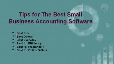 PPT – Small Business Accounting Software (1) PowerPoint presentation ...