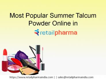 Summer Talcum Powder - Buy Talcum Powders at Best Price in Gujarat ...