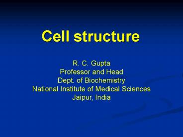 Cell structure presentation | free to download