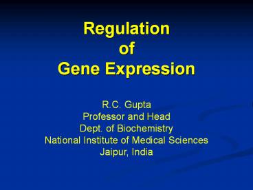 Regulation of gene expression presentation | free to download