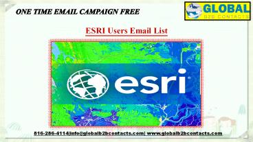 ESRI Users Email List presentation | free to download