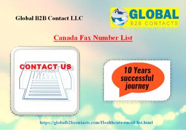 Canada Fax Number List presentation | free to download