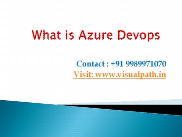 Azure Devops Online Training presentation | free to download