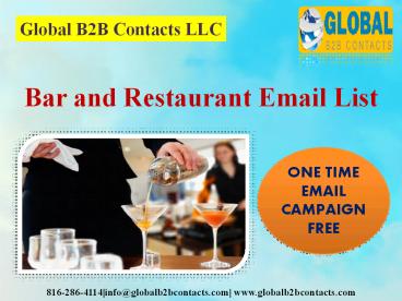 Bar and Restaurant Email List presentation | free to download