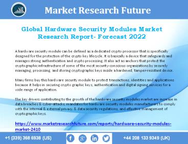 PPT – Hardware Security Modules Market 2018 Growth Rate Research Report ...