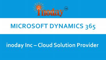 Microsoft Dynamics 365 Introduction presentation | free to download