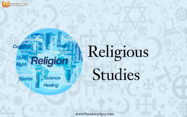LEARN THE CONCEPTION OF RELIGIOUS STUDIES presentation | free to download
