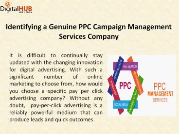 PPT – Get PPC Campaign Management Services- Digital Hub Solution ...