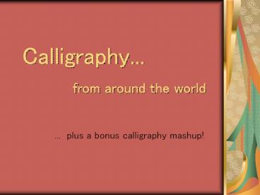 Calligraphy presentation | free to download