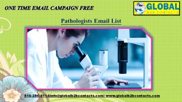 Pathologists Email List presentation | free to download
