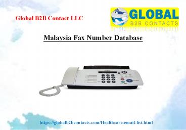 Malaysia Fax Number Database presentation | free to download
