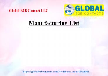 Manufacturing List presentation | free to download