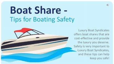 Boat Share - Tips for Boating Safety presentation | free to download
