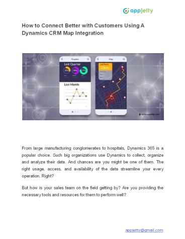How to Connect Better with Customers Using A Dynamics CRM Map Integration presentation | free to ...