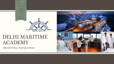 Maritime Training Institute presentation | free to download