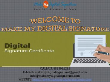 PPT – Apply Digital Signature Certificate PowerPoint presentation ...