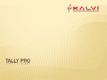 Tally PRO presentation | free to download