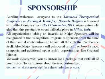 Nursing conferences presentation | free to download