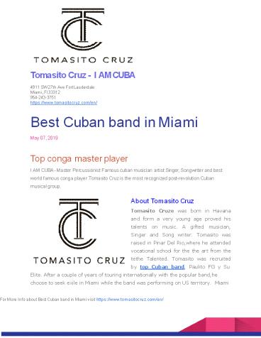 PPT – Best Conga player in the world PowerPoint presentation | free to ...