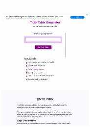 PPT – Logic gates and truth tables PowerPoint presentation | free to ...