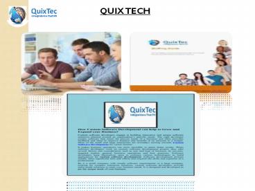 PPT – Custom Solution Development - www.quixtec.com PowerPoint presentation | free to download ...