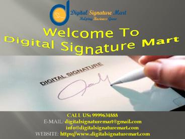 PPT – Digital signature Certificate in Delhi (1) PowerPoint ...