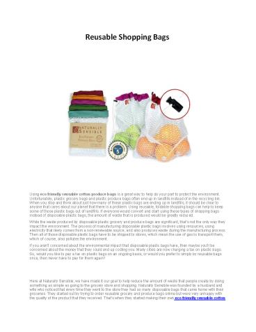 Reusable Shopping Bags presentation | free to download