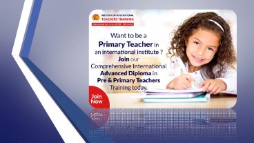 Pre Primary Teacher Training Course presentation | free to download