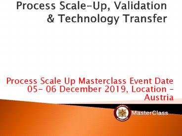 Process Scale-Up Training (1) presentation | free to download